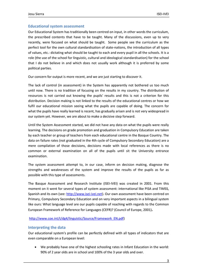 Assessment And Basque Educational System | PDF | Educational Assessment | Education