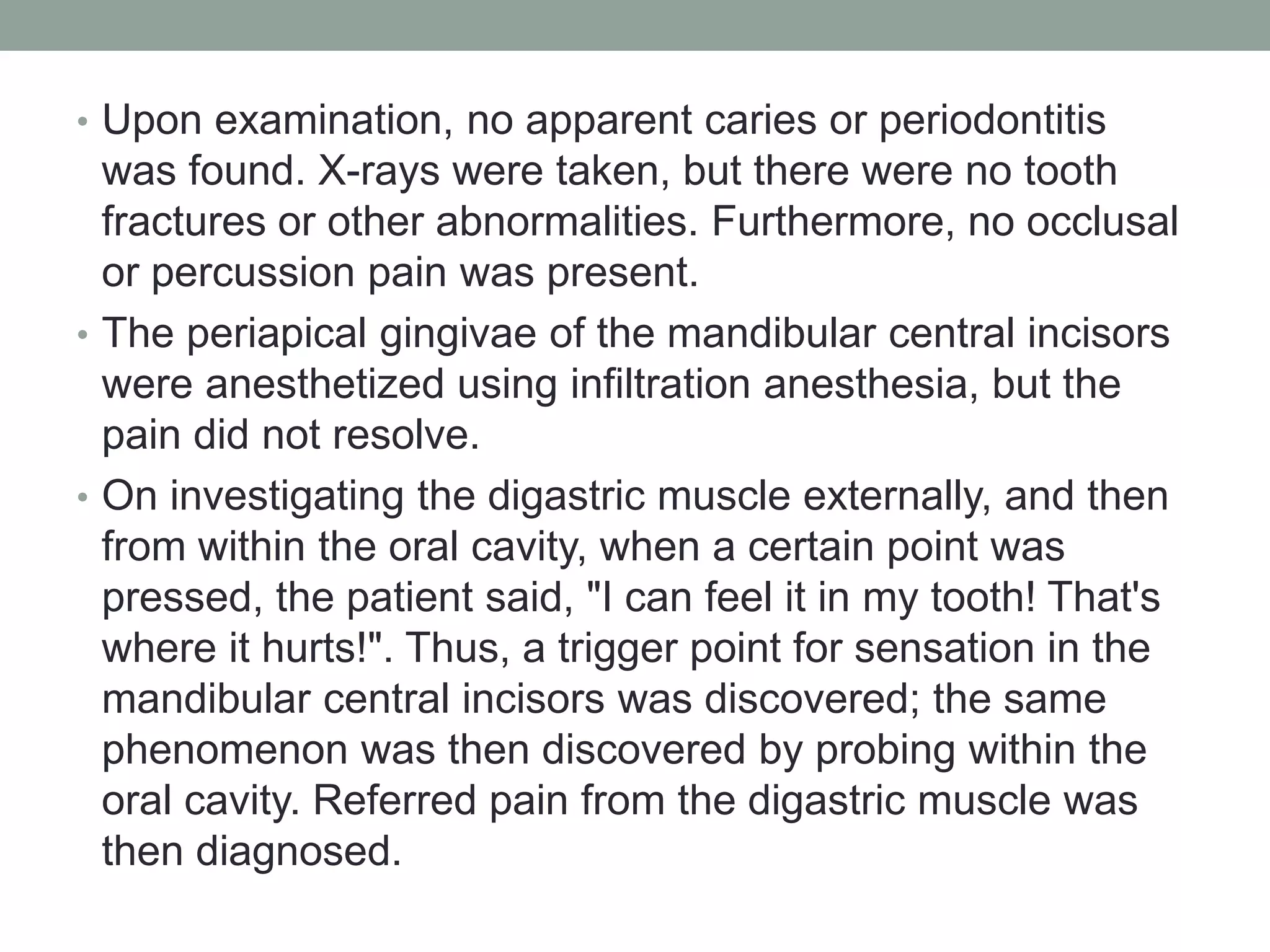 Assessment and diagnosis of pain in dental practice | PPTX