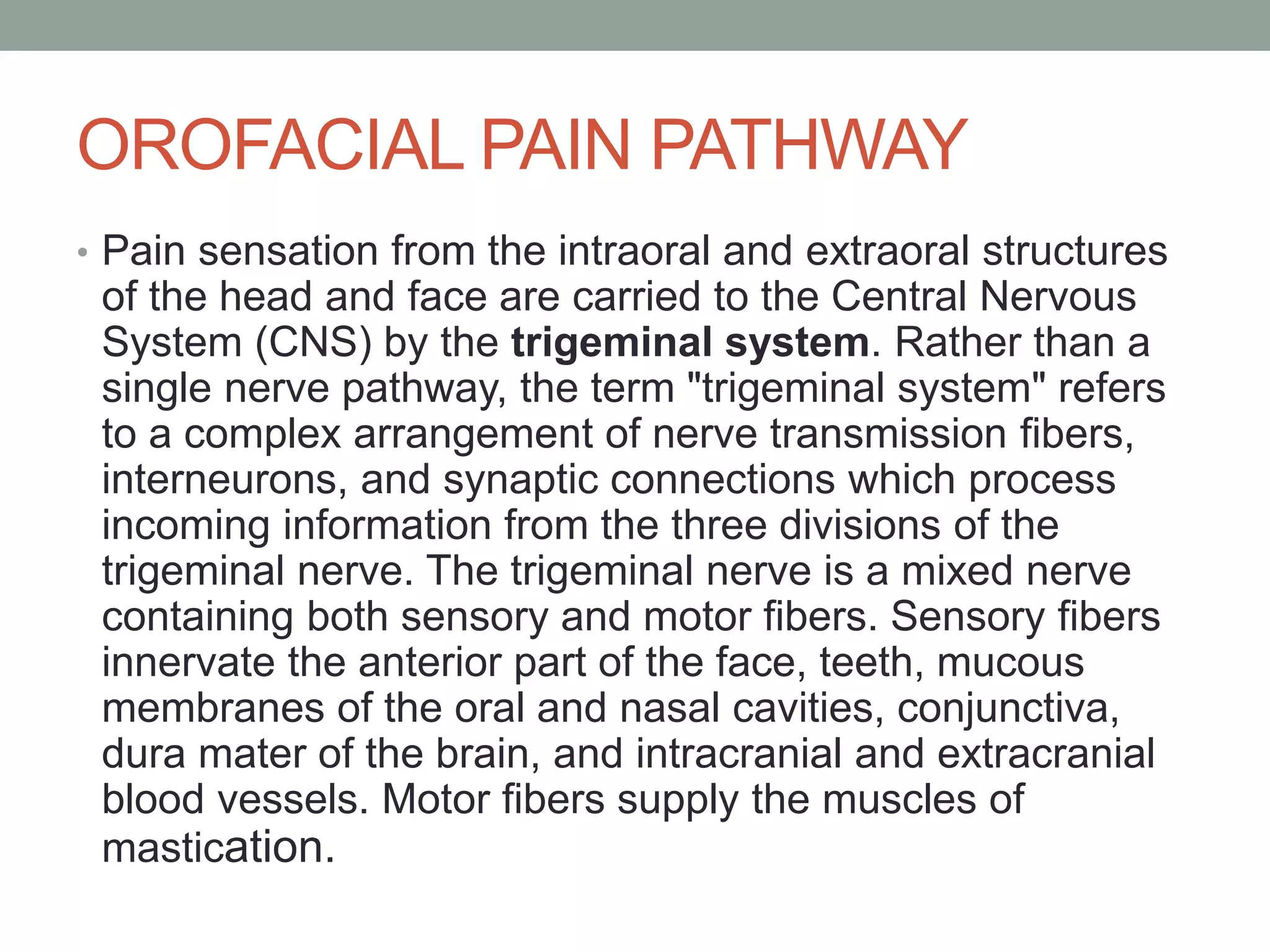 Assessment and diagnosis of pain in dental practice | PPTX
