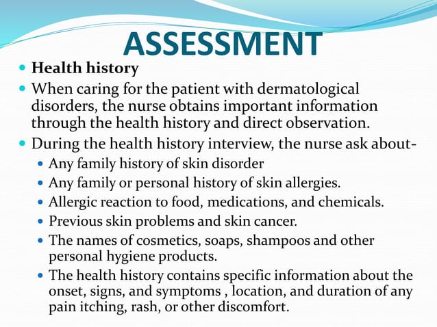Assessment and diagnostic evaluation of integumentary system | PPTX ...