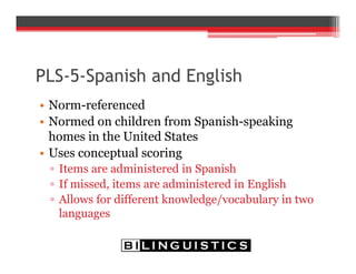 Assessment and eligibility when working with bilingual children for ...