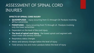 ASSESSMENT AND EMERGENCY INTERVENTION OF SPINAL CORD INJURIES.pptx