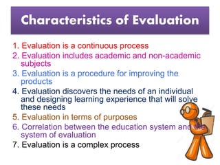 Assessment and Evaluation | PPT