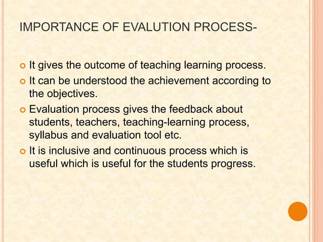 Assessment and evaluation for learning | PPTX