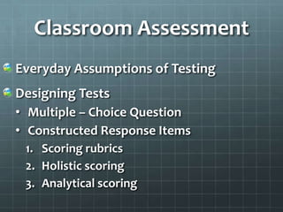 Assessment and individual differences | PPTX