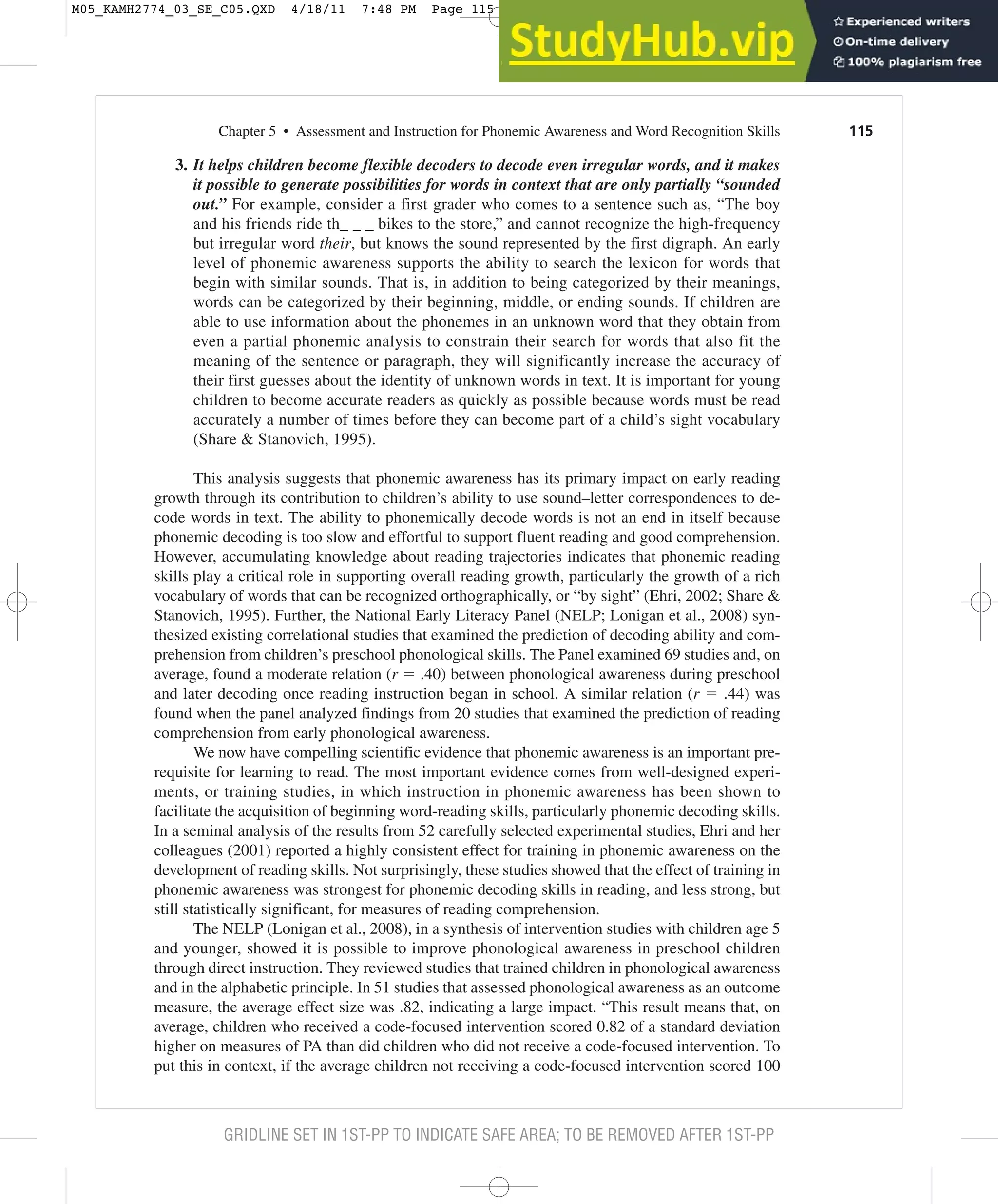 Assessment And Instruction For Phonemic Awareness And Word Recognition ...