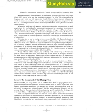 Assessment And Instruction For Phonemic Awareness And Word Recognition ...