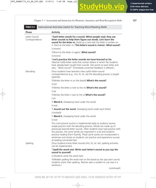 Assessment And Instruction For Phonemic Awareness And Word Recognition Skills | PDF