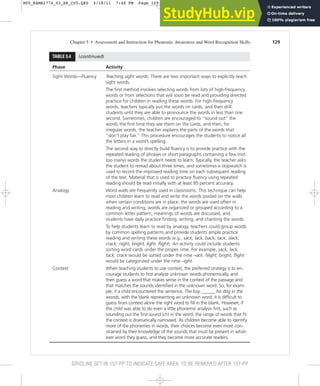 Assessment And Instruction For Phonemic Awareness And Word Recognition Skills | PDF