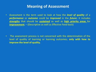 Assessment and learning | PPTX