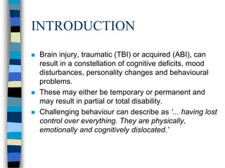 Assessment and management of challenging behaviour | PPT