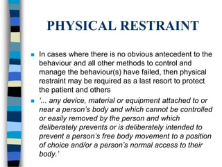 Assessment and management of challenging behaviour | PPT