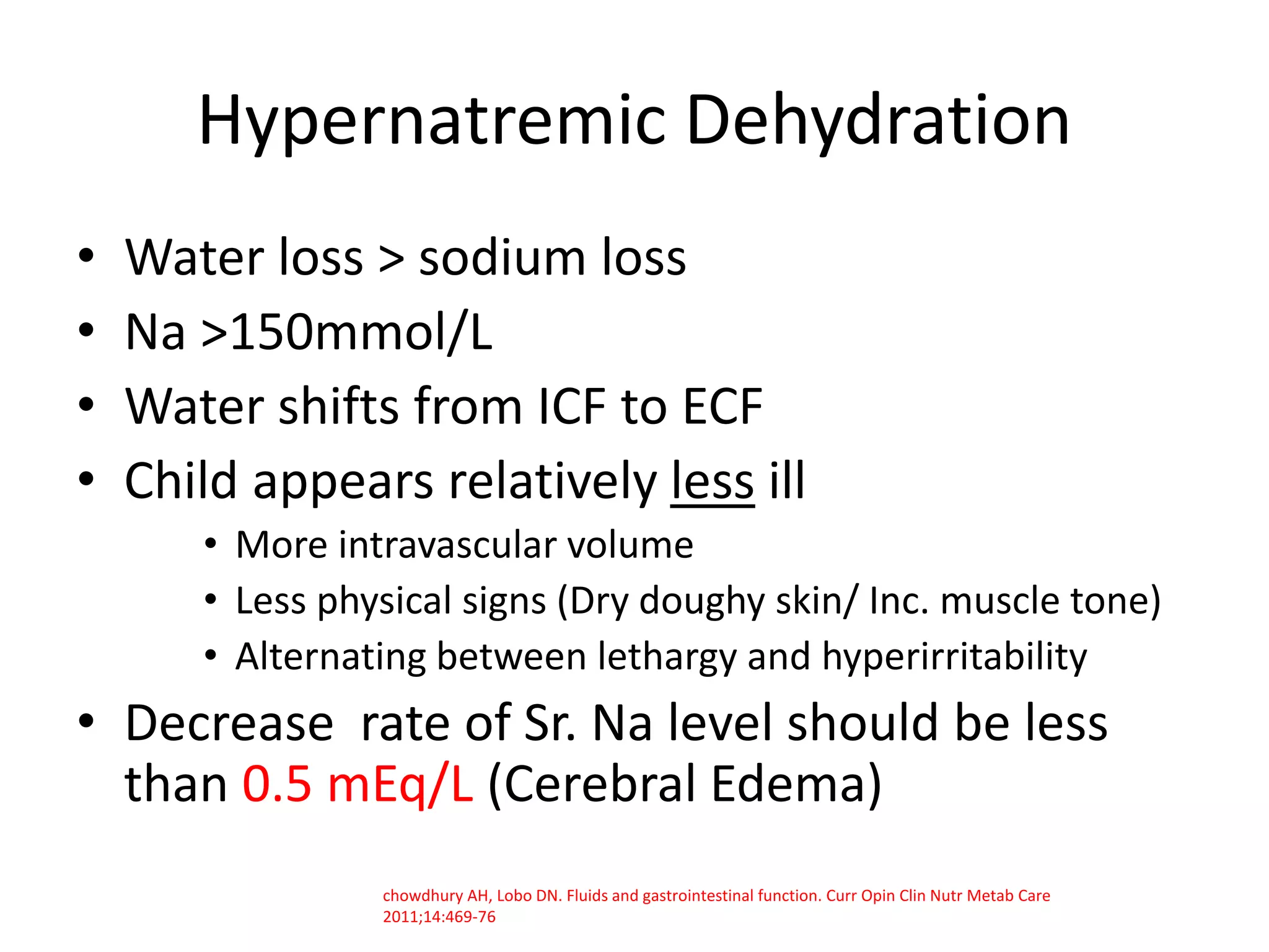 Assessment and management of dehydration | PPTX
