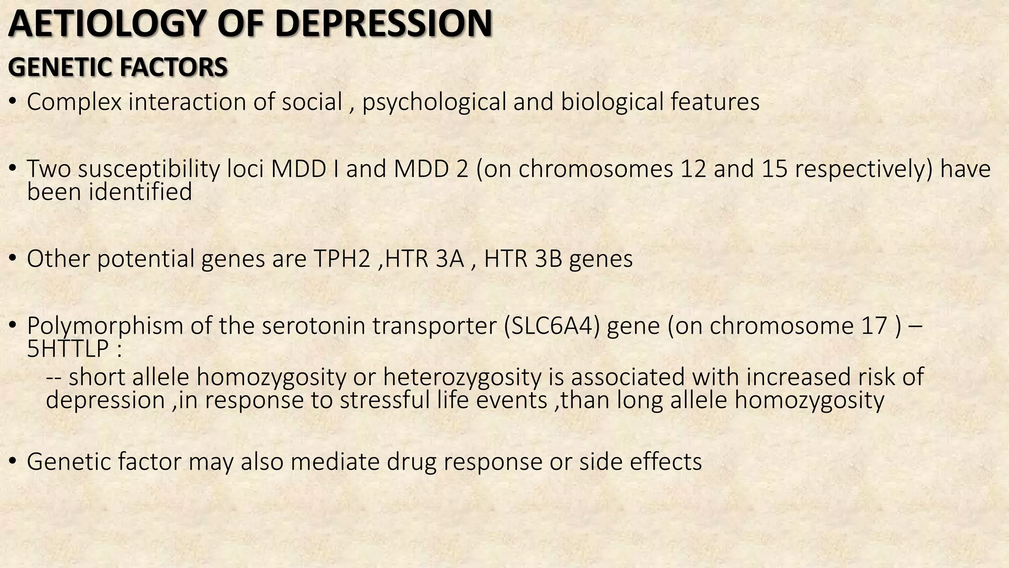 Assessment and management of depression | PPTX