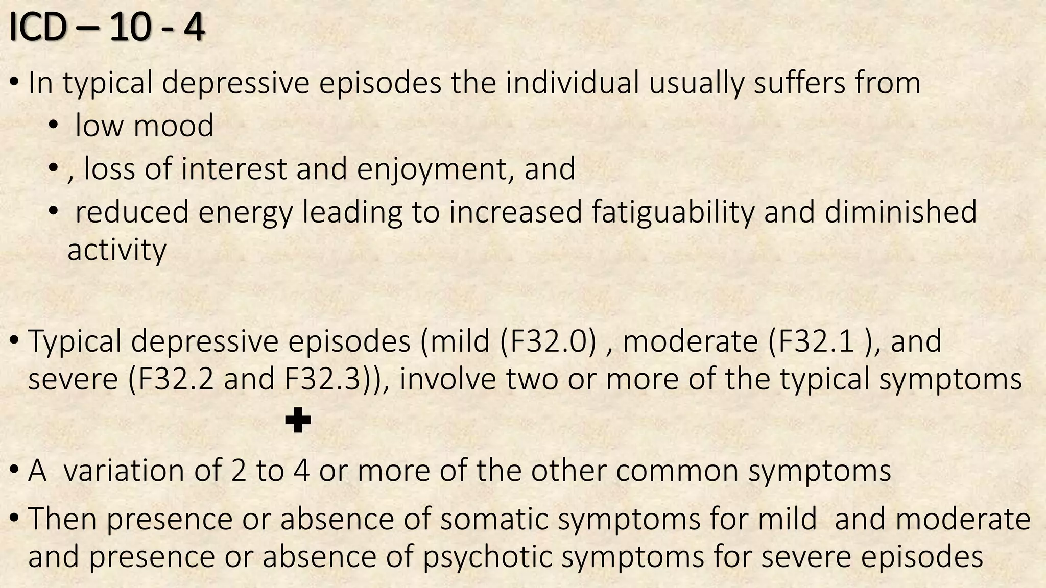Assessment and management of depression | PPTX