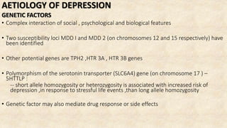 Assessment and management of depression | PPTX