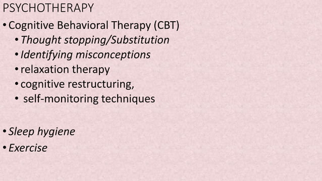 Assessment and management of generalized anxiety disorder | PPTX