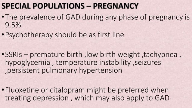 Assessment and management of generalized anxiety disorder | PPTX