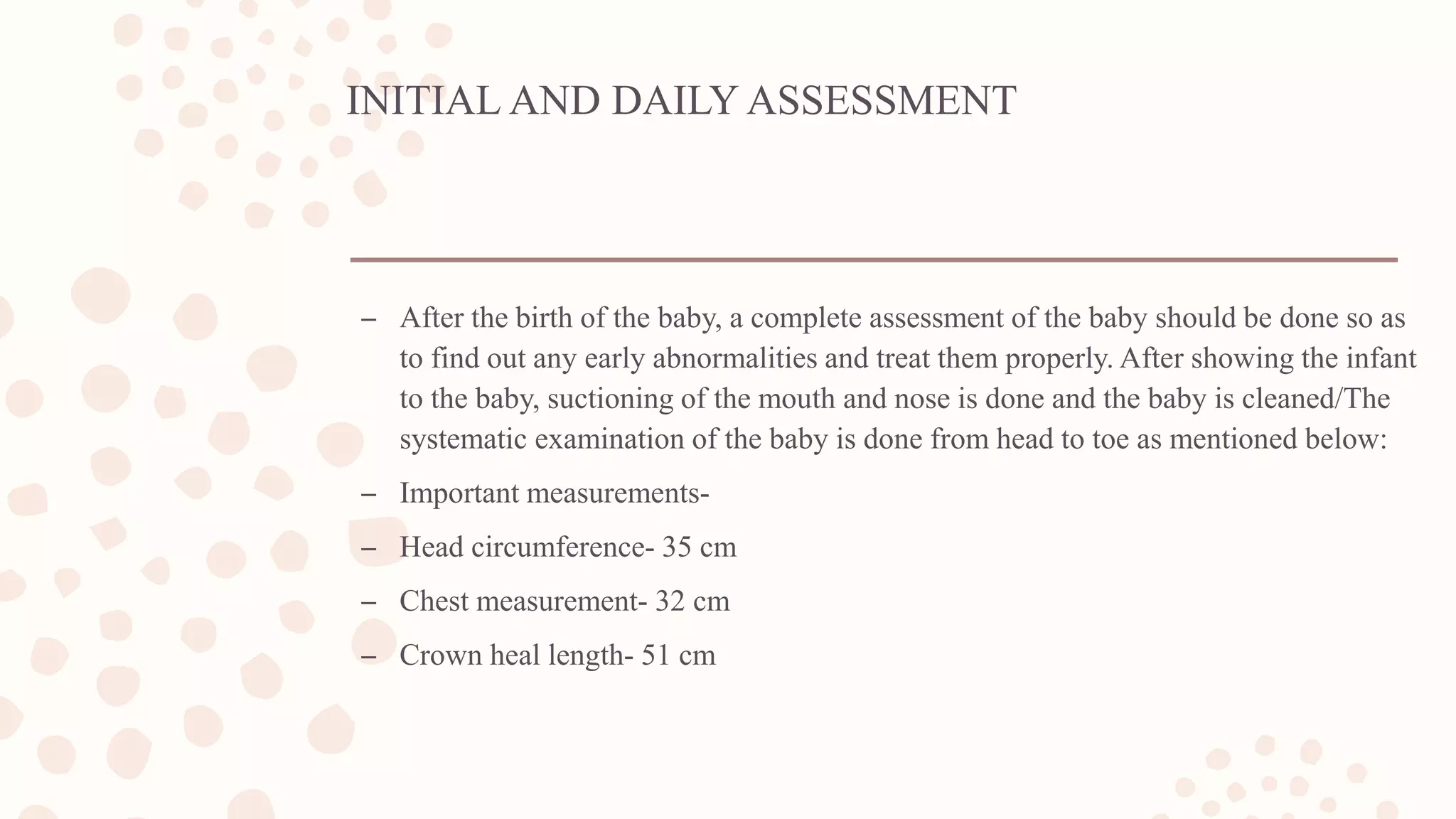 Assessment and management of normal neonates | PPTX