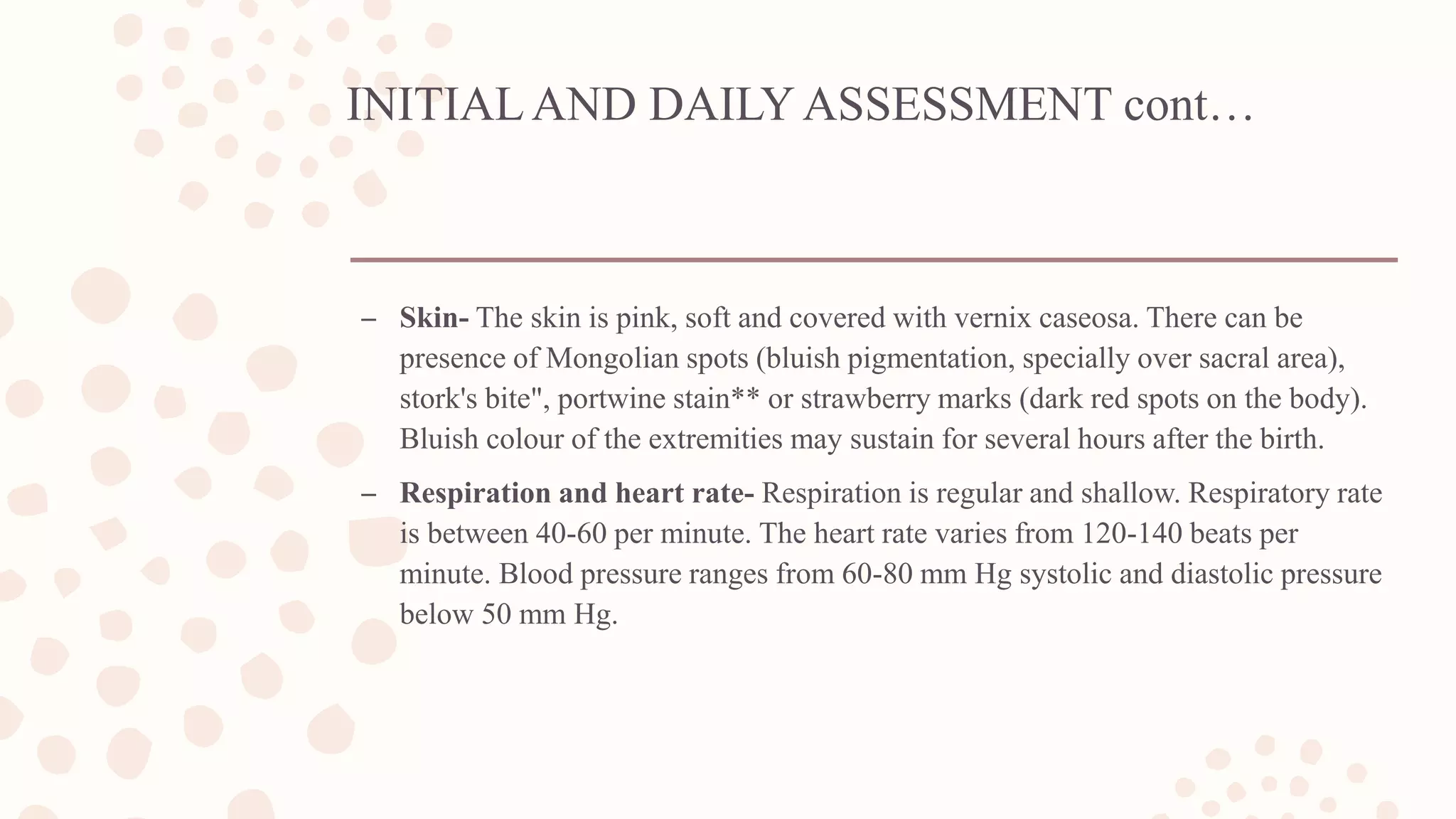 Assessment and management of normal neonates | PPTX