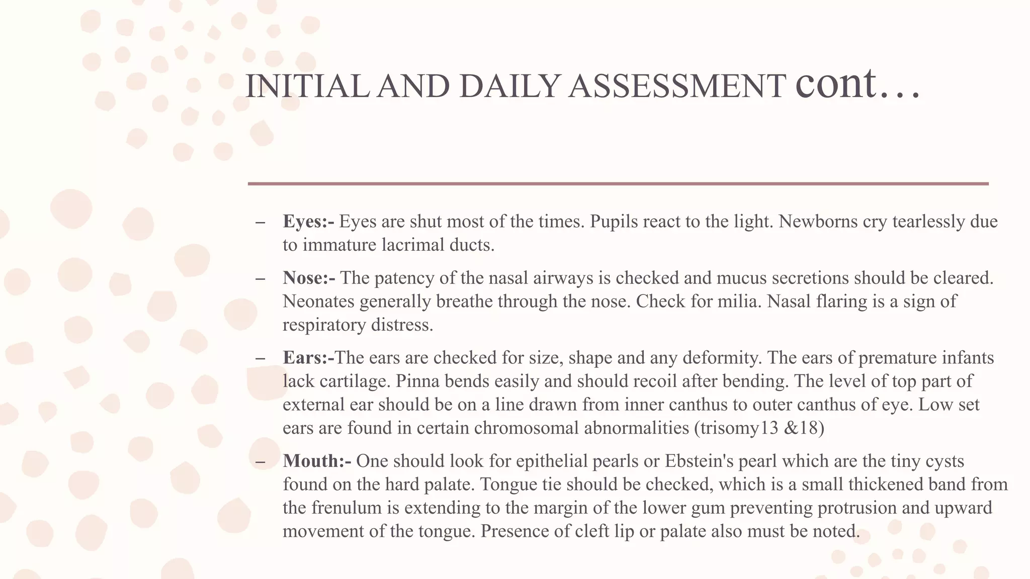 Assessment and management of normal neonates | PPTX