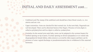 Assessment and management of normal neonates | PPTX