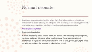 Assessment and management of normal neonates | PPTX
