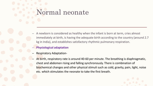 Assessment and management of normal neonates | PPTX | Pregnancy ...