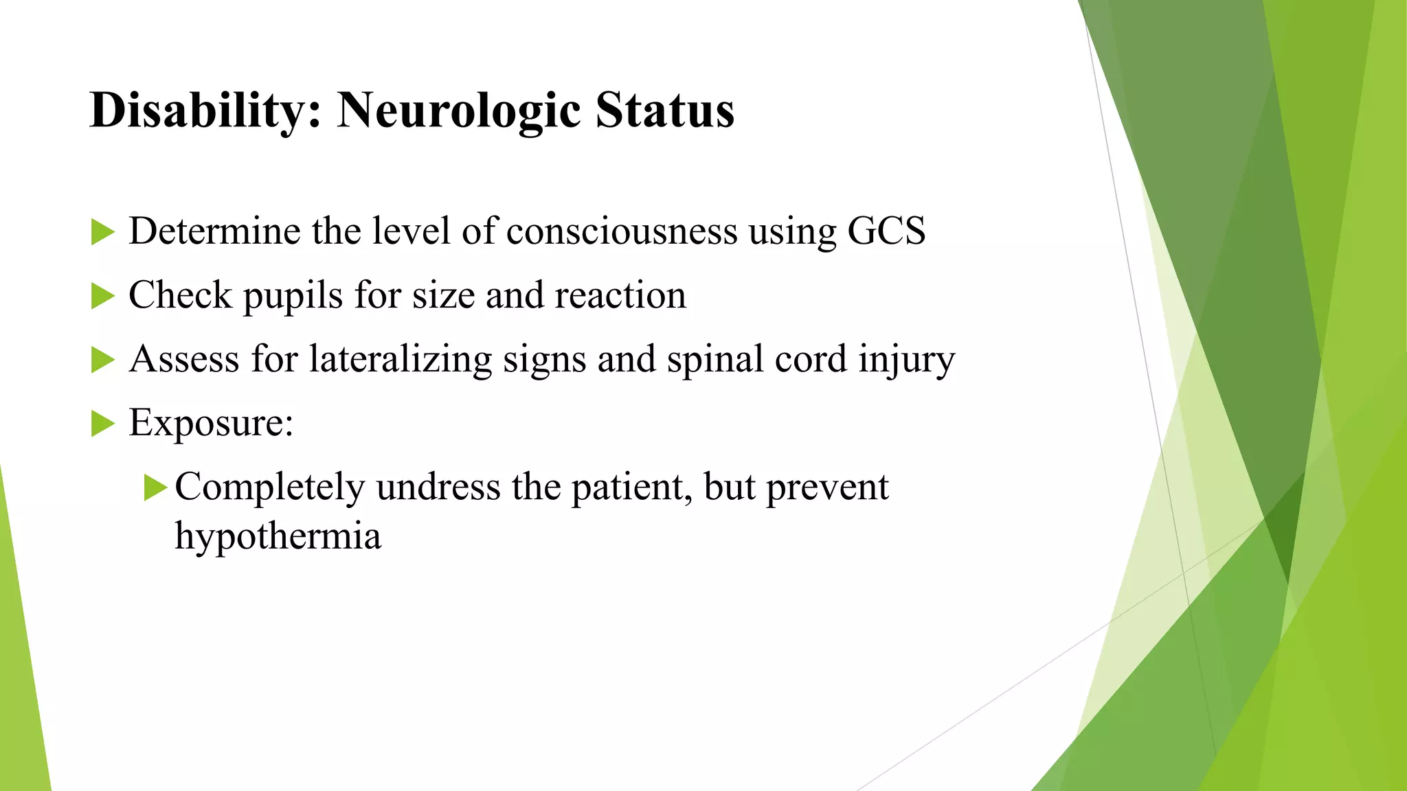 Assessment and management of trauma | PPTX
