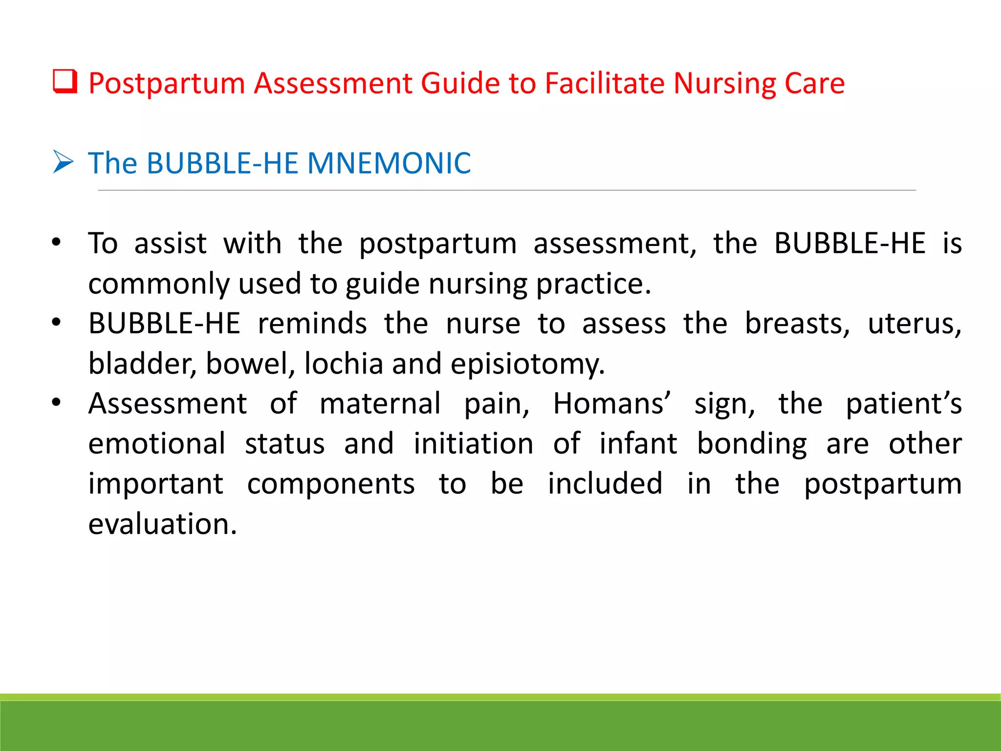 Assessment and management of woman during postnatal period | PPTX