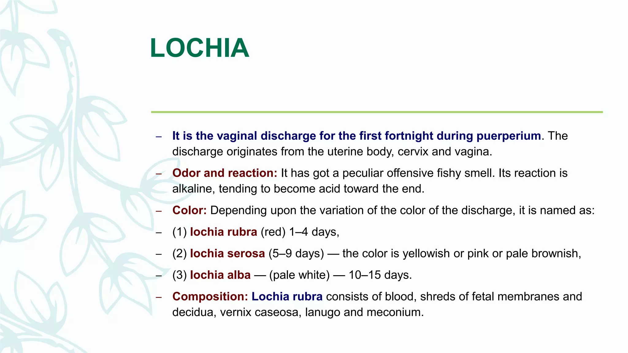 Assessment and management of women during post natal | PPTX