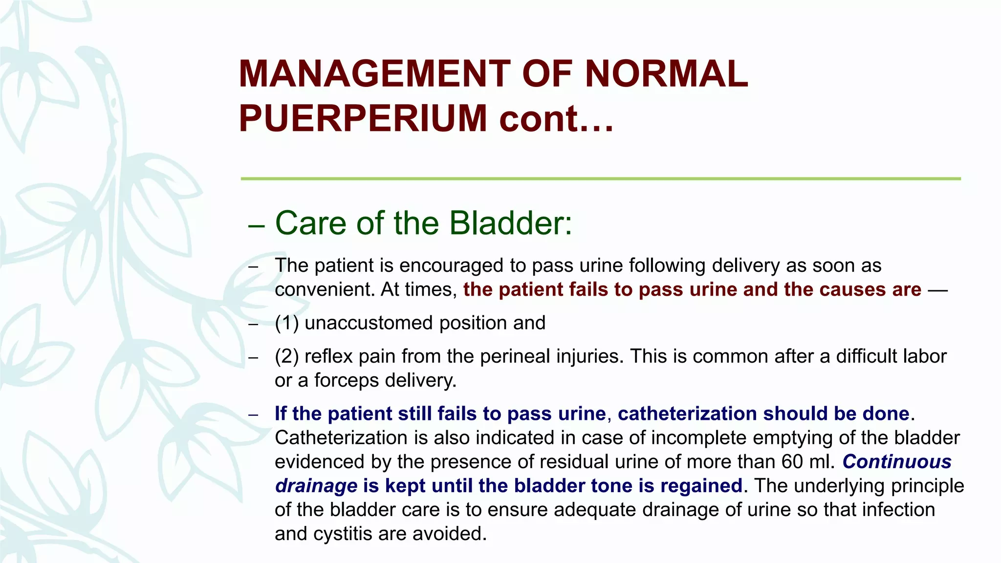 Assessment and management of women during post natal | PPTX