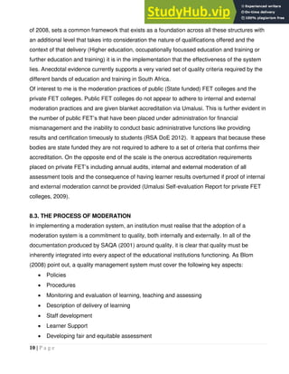 Assessment And Moderation In Higher Education | PDF