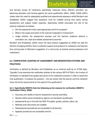 Assessment And Moderation In Higher Education | PDF