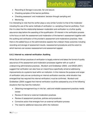 Assessment And Moderation In Higher Education | PDF