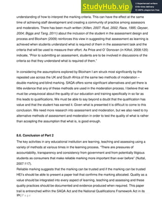 Assessment And Moderation In Higher Education | PDF