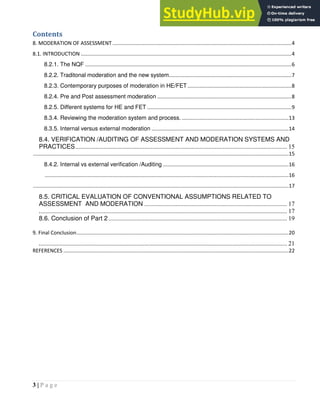 Assessment And Moderation In Higher Education | PDF