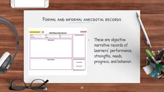 Assessment and Recording Methods | PPTX | Educational Assessment ...