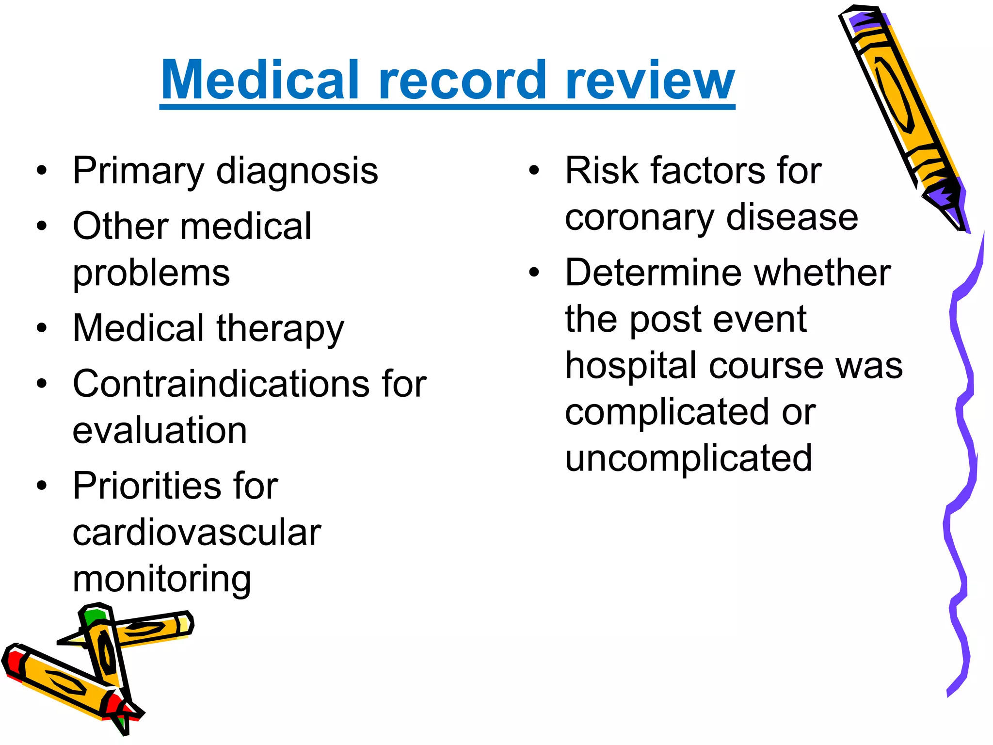 Assessment and risk stratification for cardiac rehabilitation | PPTX