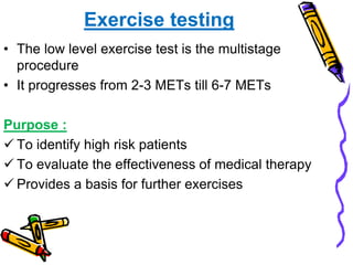 Assessment and risk stratification for cardiac rehabilitation | PPTX