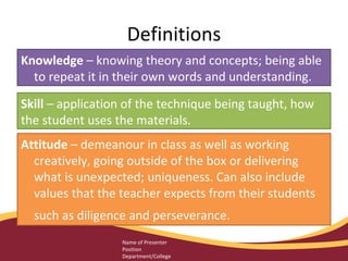 Assessment and rubrics making | PPT | Science