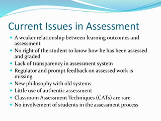 Issues in Assessment | PPTX