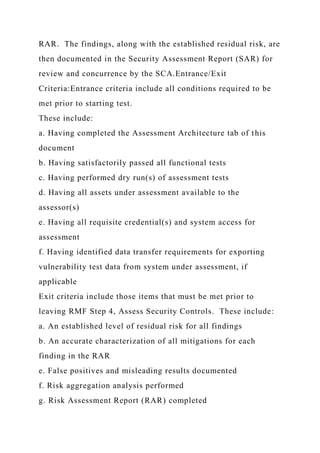 Assessment ArchitectureSecurity Assessment Plan (SAP) System Name.docx