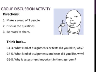 Assessment assignment testing | PPTX
