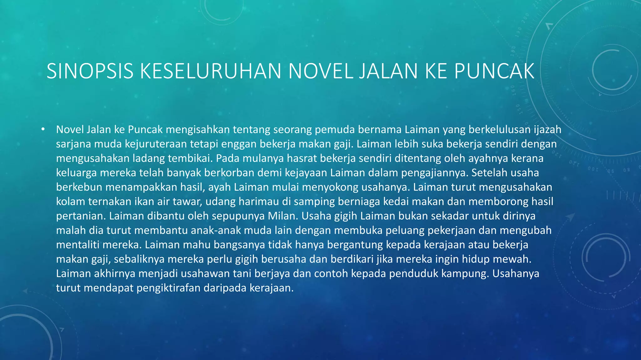 SINOPSIS JALAN KE PUNCAK | PPTX