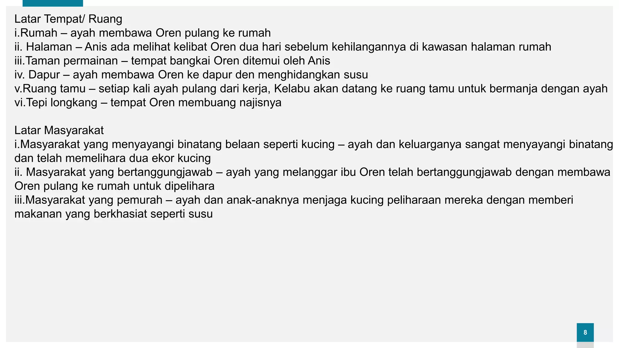 Assessment Bahasa Malaysia - Cerpen Oren | PPTX