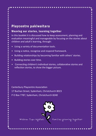 Assessment, planning and evaluation in Playcentre | PDF