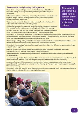Assessment, planning and evaluation in Playcentre | PDF