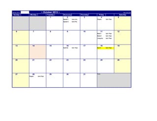 Assessment calendar | PDF