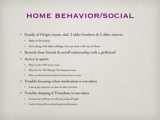 Assessment case study of Shane | PPT